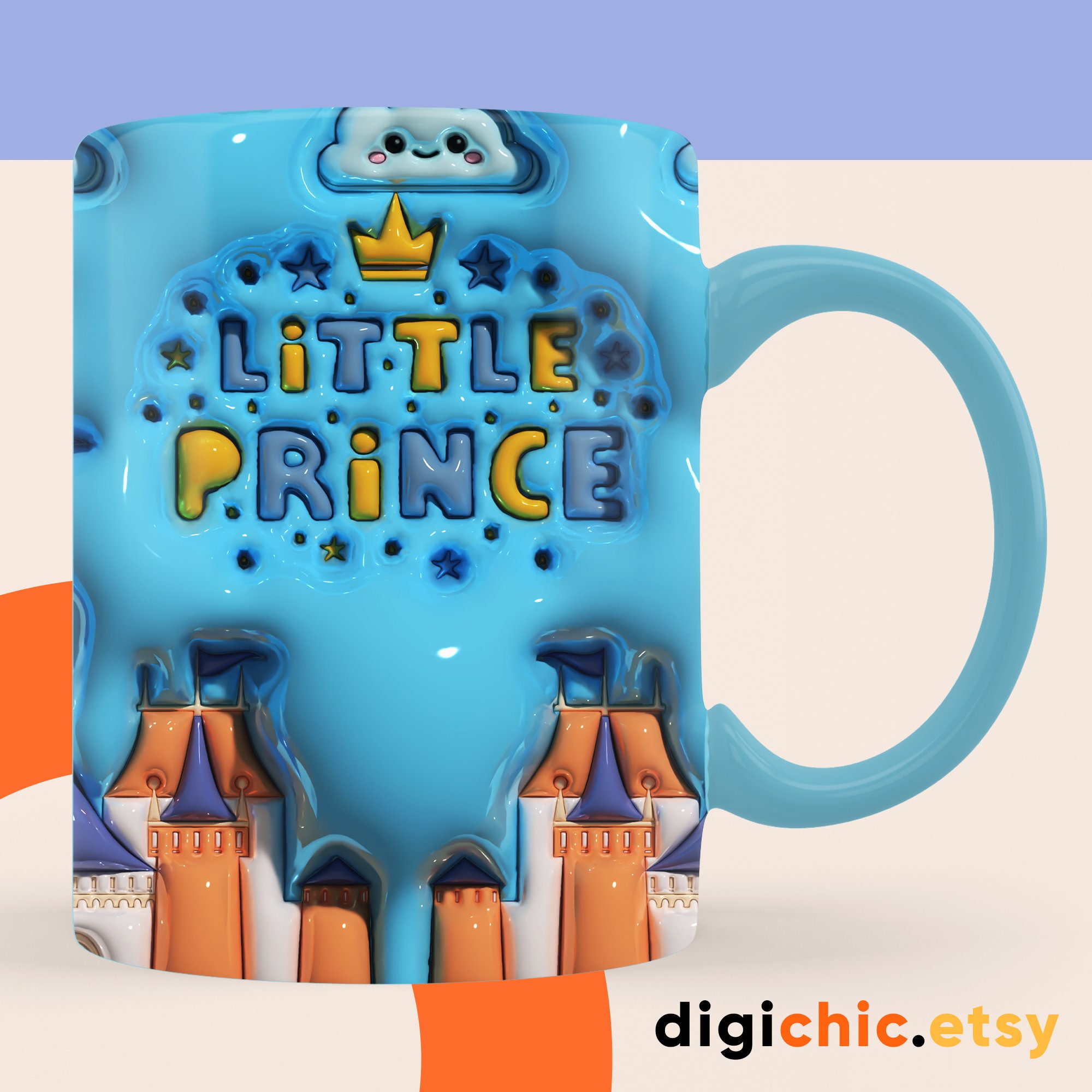 3D Little Prince Mug Sublimation Template, Sublimation Designs for 11oz ...