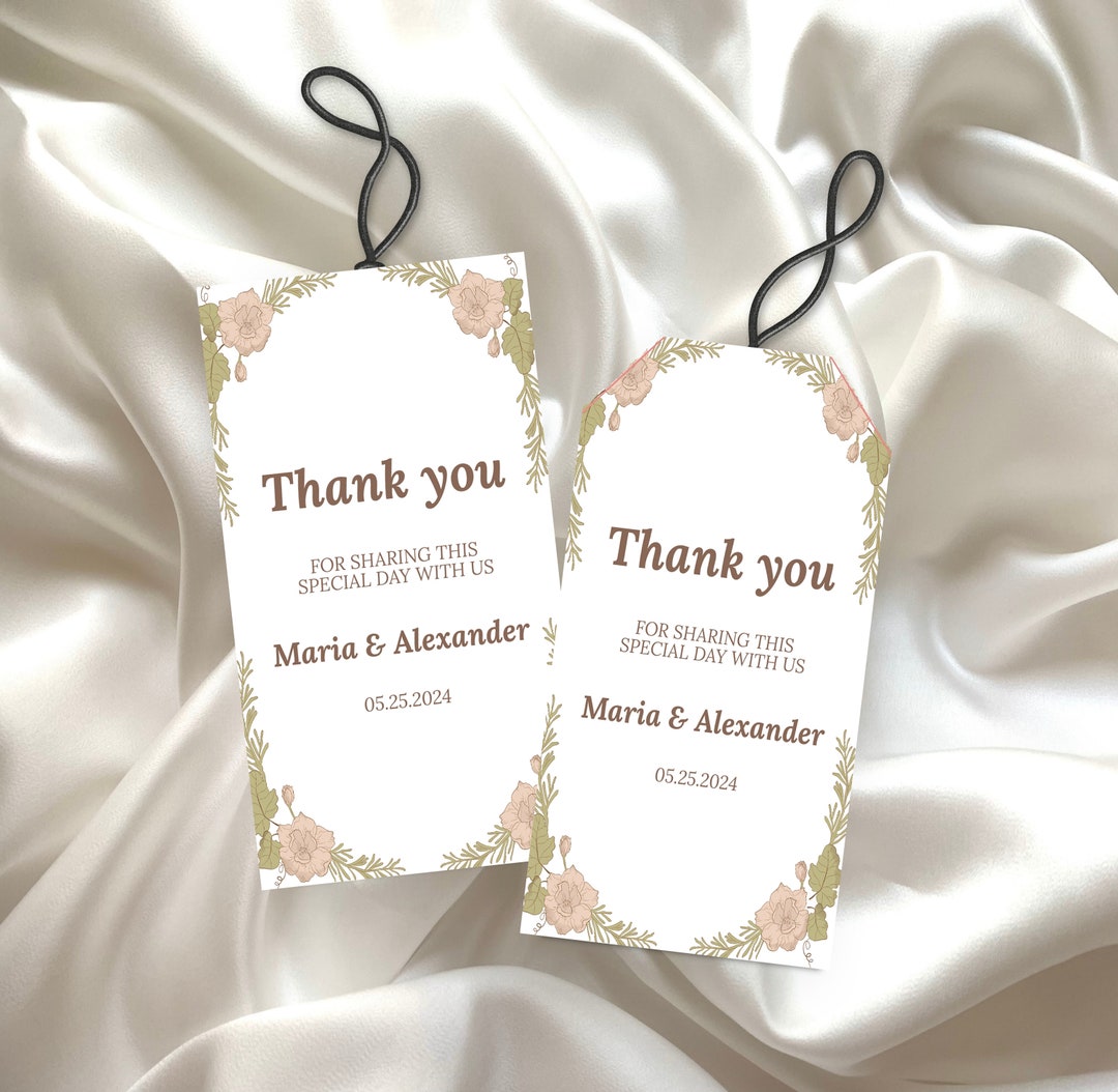 Printable Wedding Favor Tag Template Thank You Favor Tags Editable Fall ...