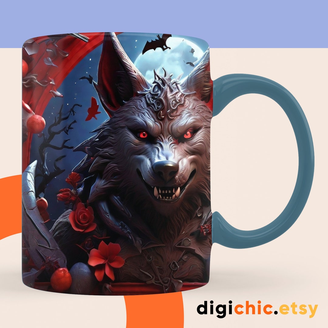 3D Werewolf Coffee Mug, Funny Halloween Gift (PNG File) - Etsy