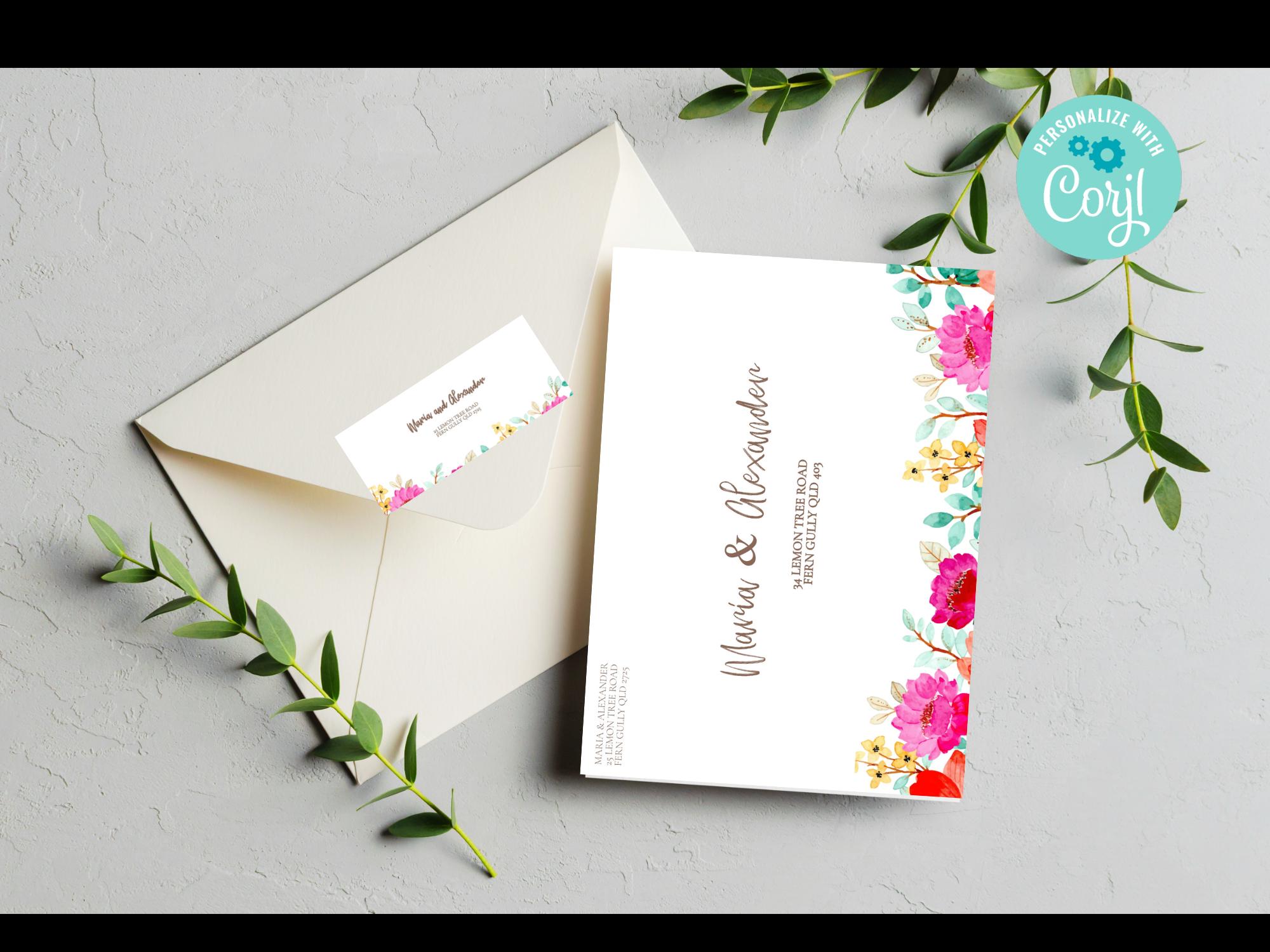 EDITABLE Wedding Envelope Addressing- Printable, Editable, Envelope ...