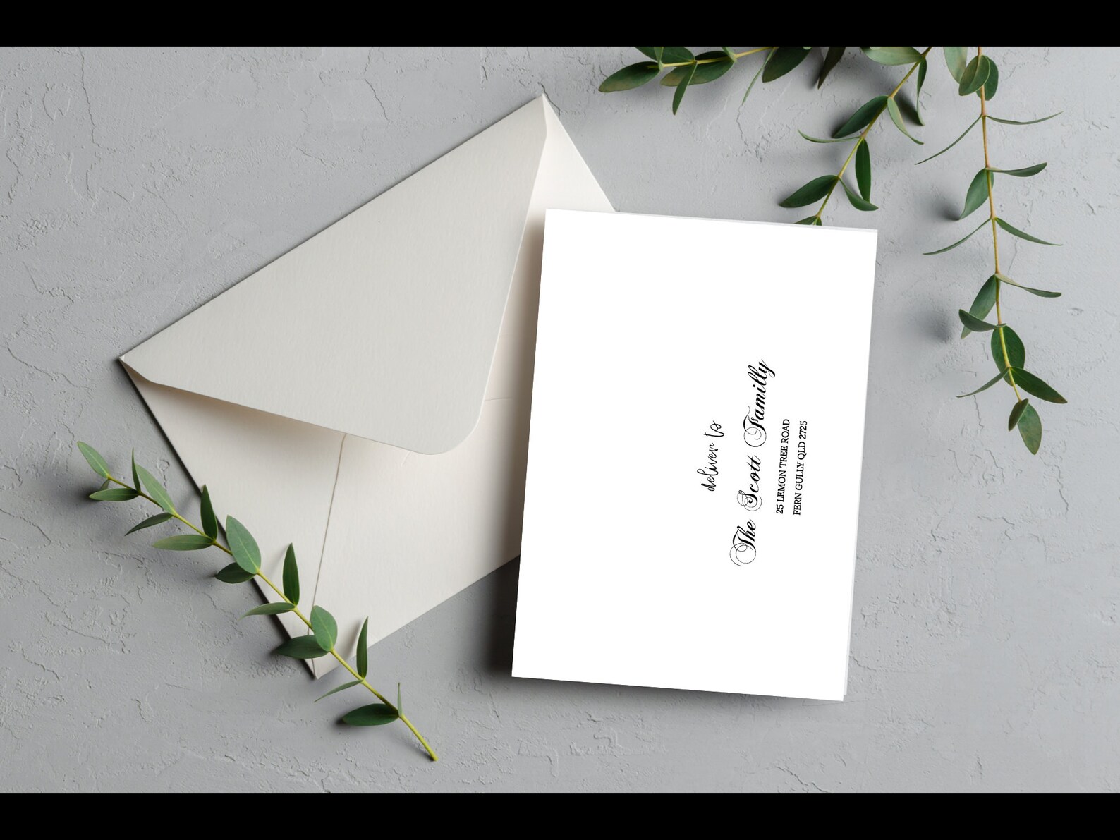 Envelope Addressing Template, Printable Envelope Template, Modern ...