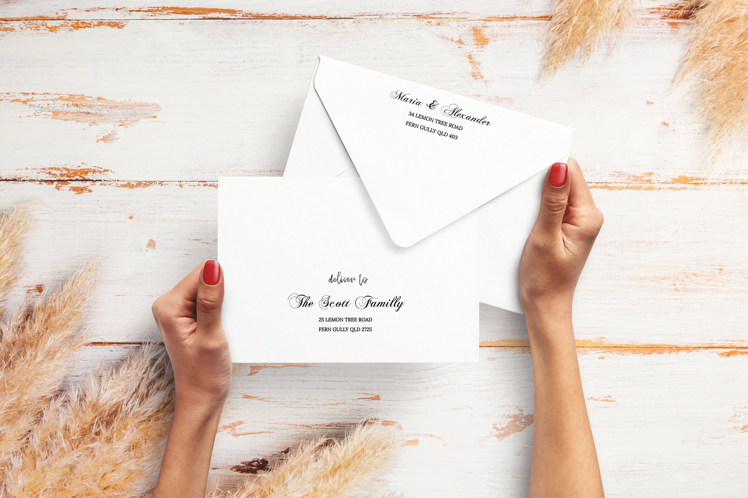 Envelope Addressing Template, Printable Envelope Template, Modern ...