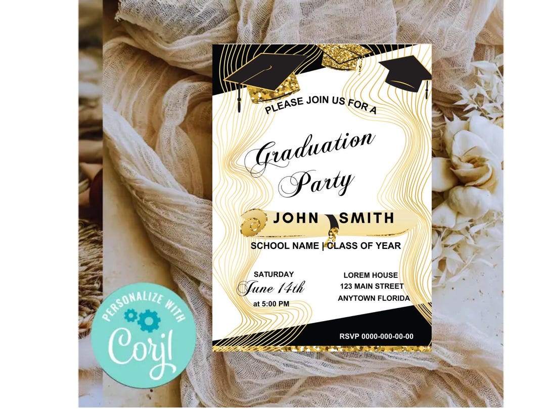 Class of 2018 Graduation Invitation – Vertical Grad Party Card ...