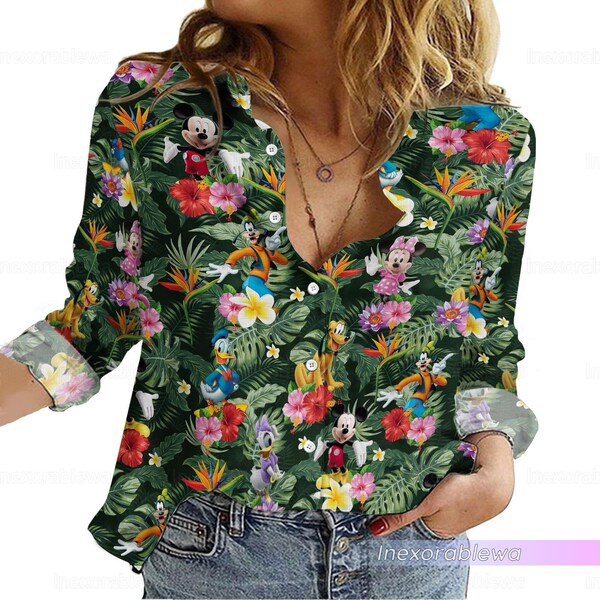Cartoon Linen Shirt - Etsy