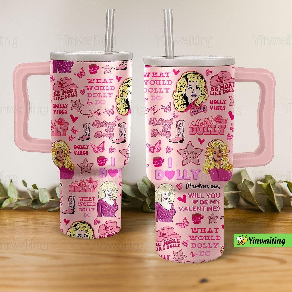 Holly Dolly Tumbler 40oz, Holly Dolly Parton Coffee Tumbler sold by ...