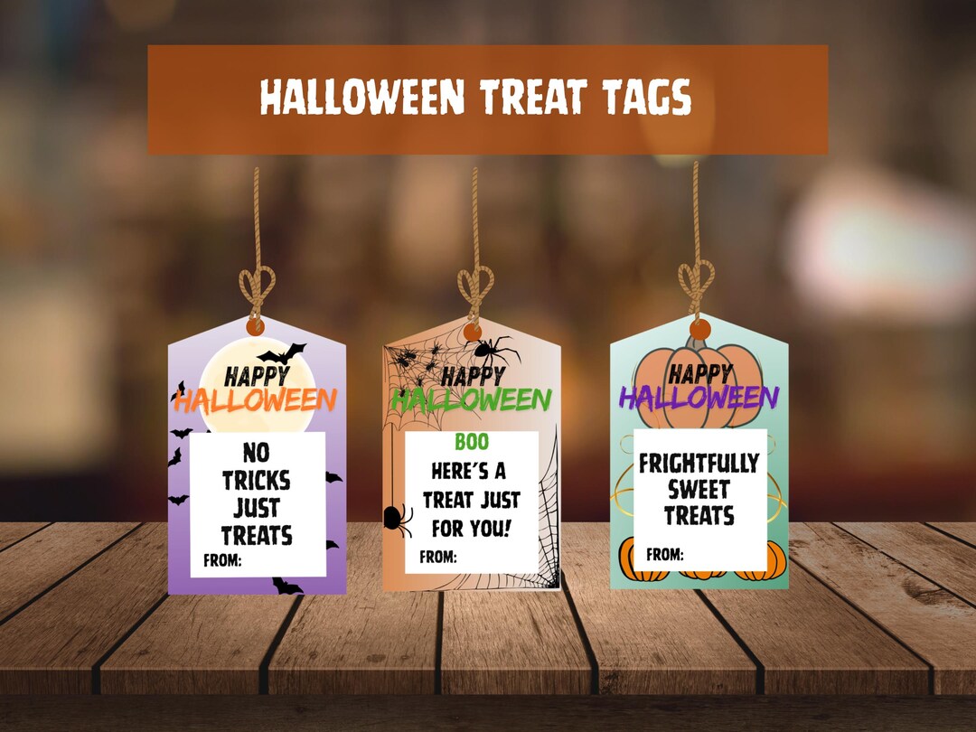 Editable Halloween Gift Tags| Halloween Class Gif Tags| Halloween Favor ...