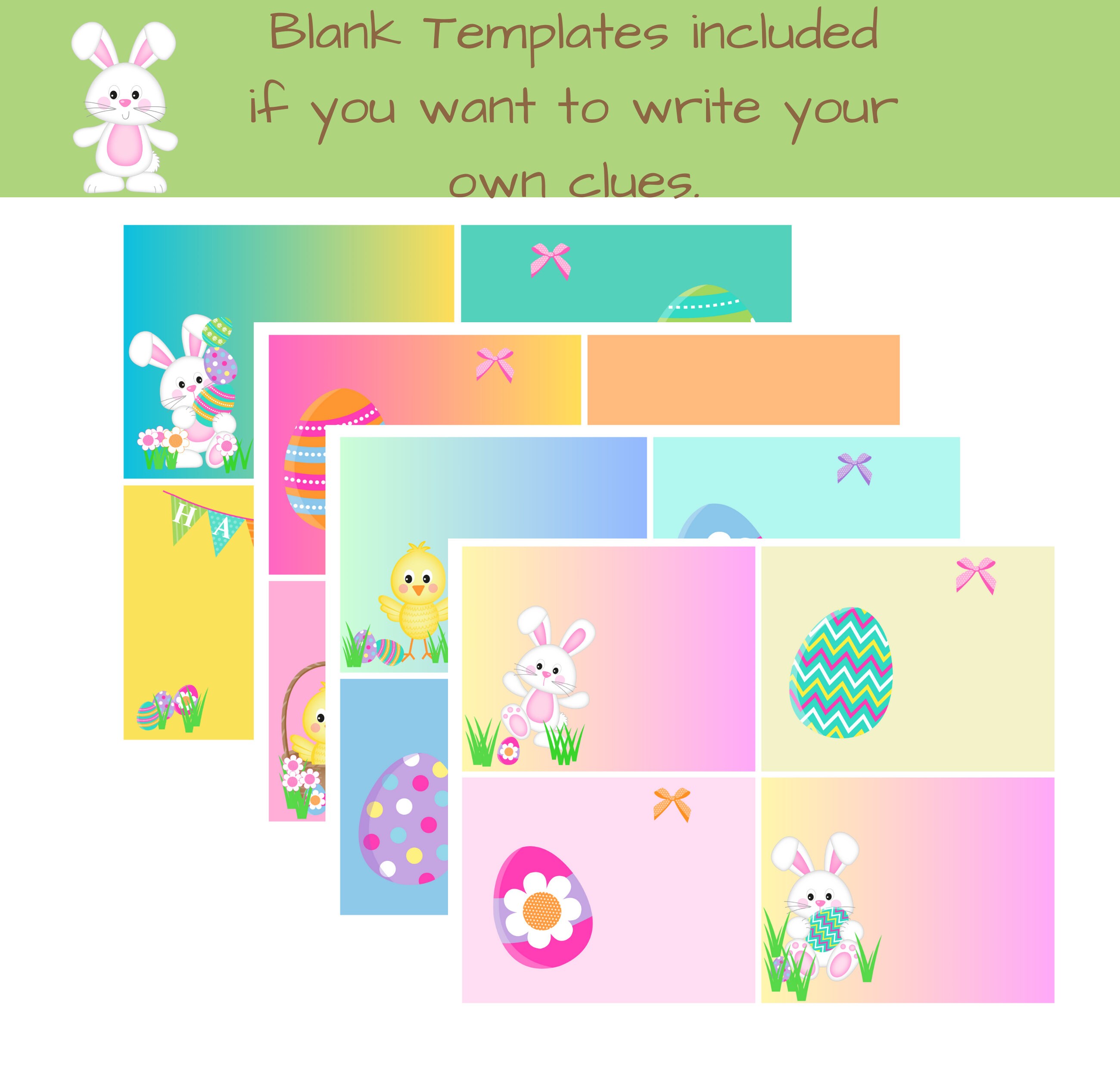 Printable Outdoor Easter Egg Hunt for Kids| Editable Easter Egg Hunt ...