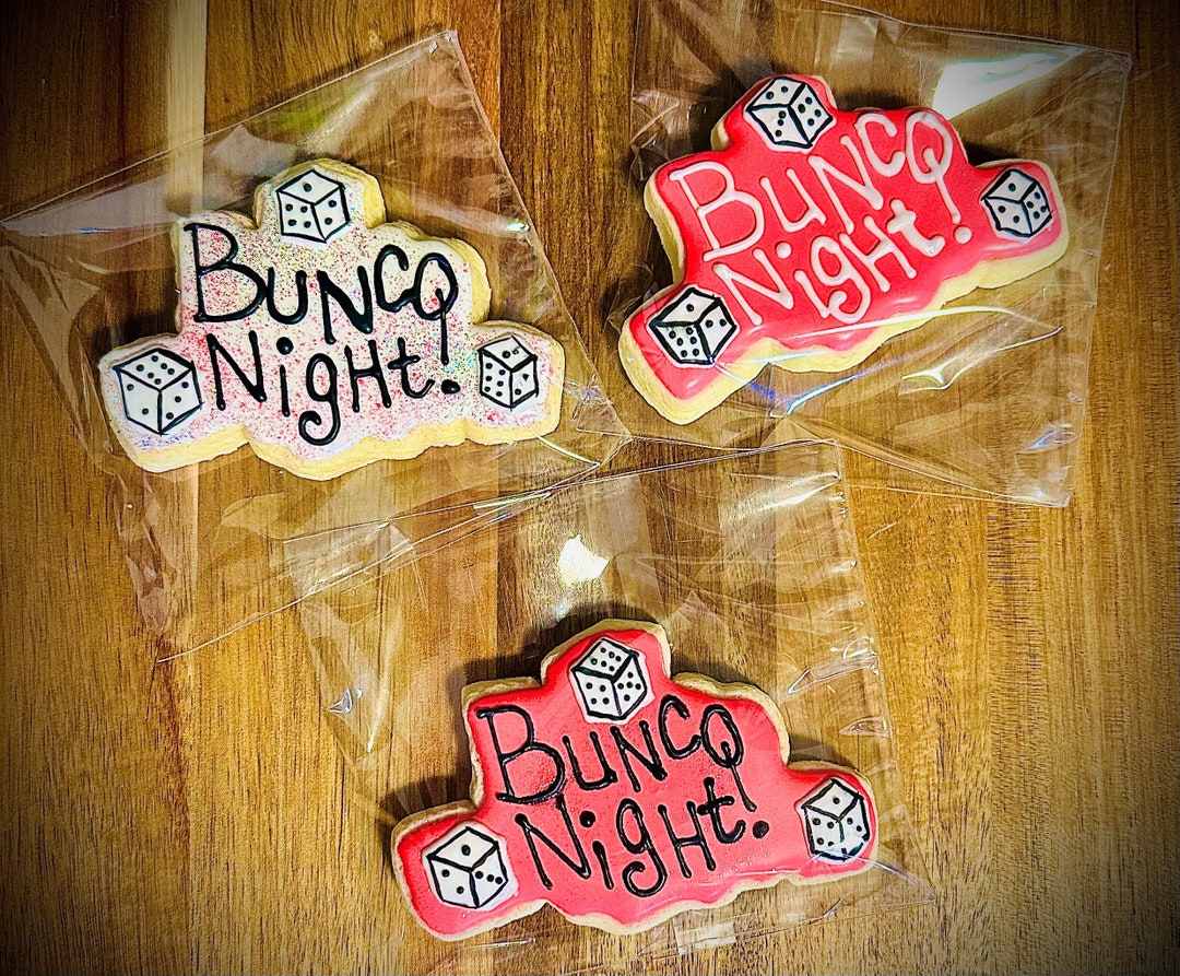 One Dozen Bunco Cookies - Color Variation Available - Etsy