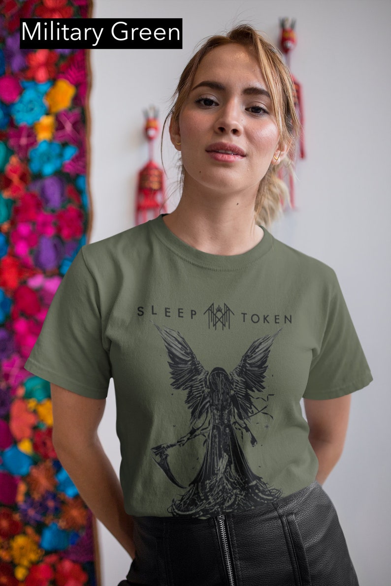 Sleep Token T Shirt Sleep Token Reaper Angel Shirt Sleep Etsy