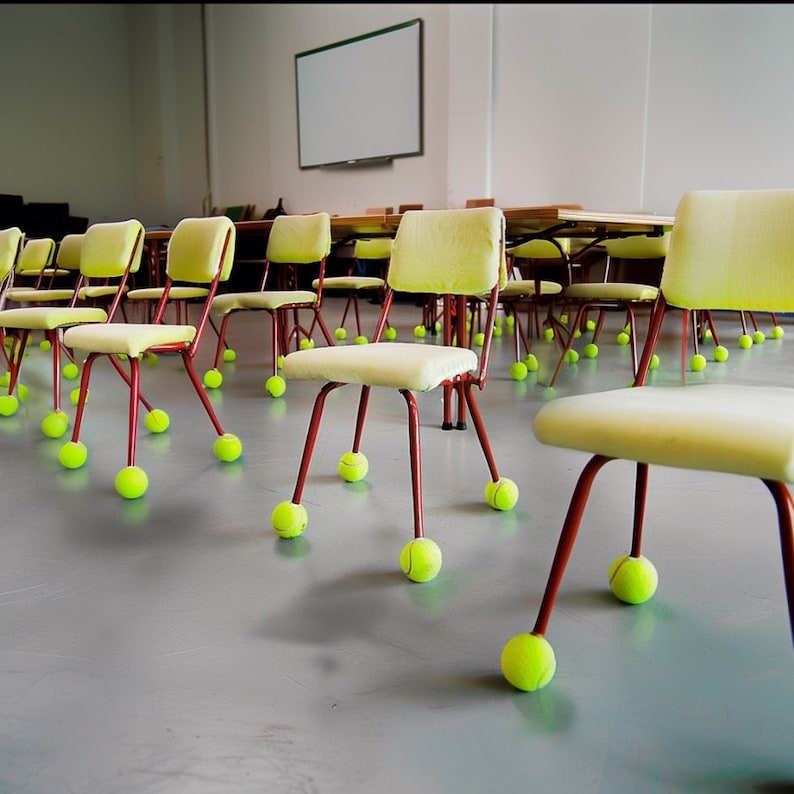 100 PRE CUT Tennis Balls for Chairs, Desks, Walkers - Support USA ...