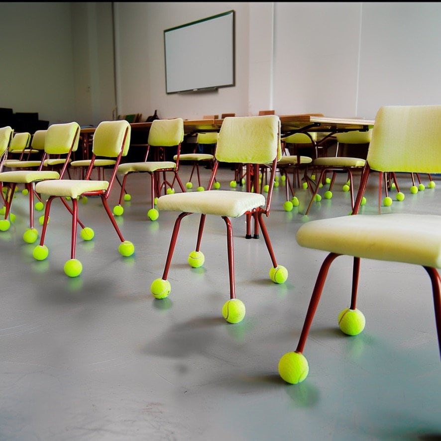 100 PRE CUT Tennis Balls for Chairs, Desks, Walkers - Support USA ...