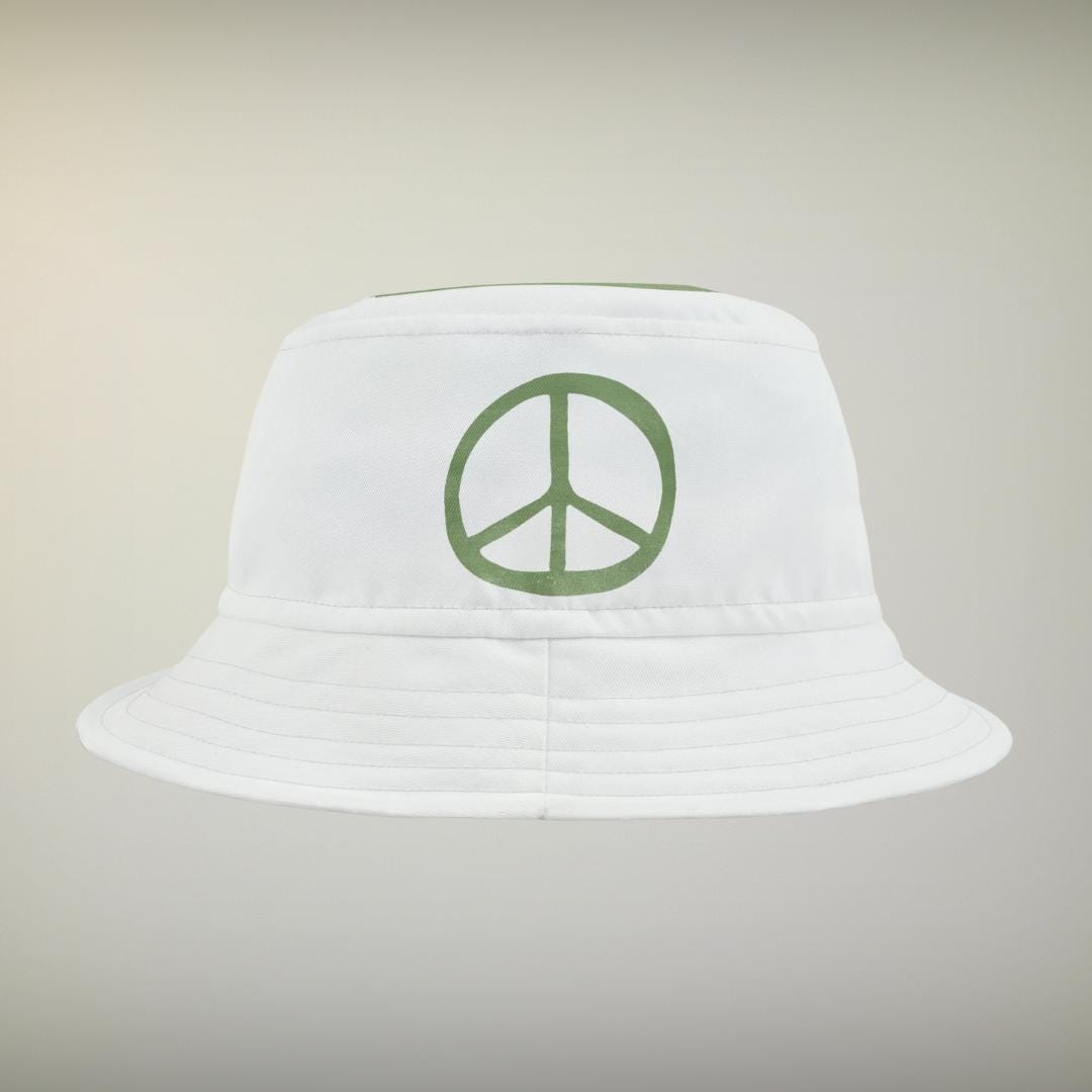 Beach Hat Peace Bucket Hat Minimalist Peace Sign Bucket Hat Peace Sign ...
