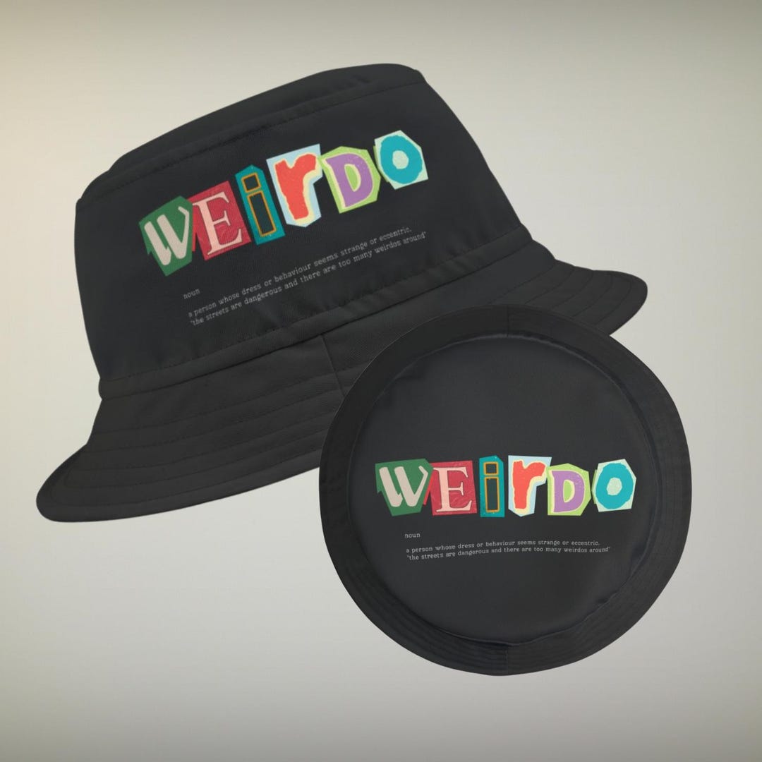 Summer Hat WEIRDO Funny Bucket Hat - Etsy