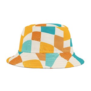 Retro Bucket Hat, Cool Vibes, Colorful Vintage Style Hat for Summer ...