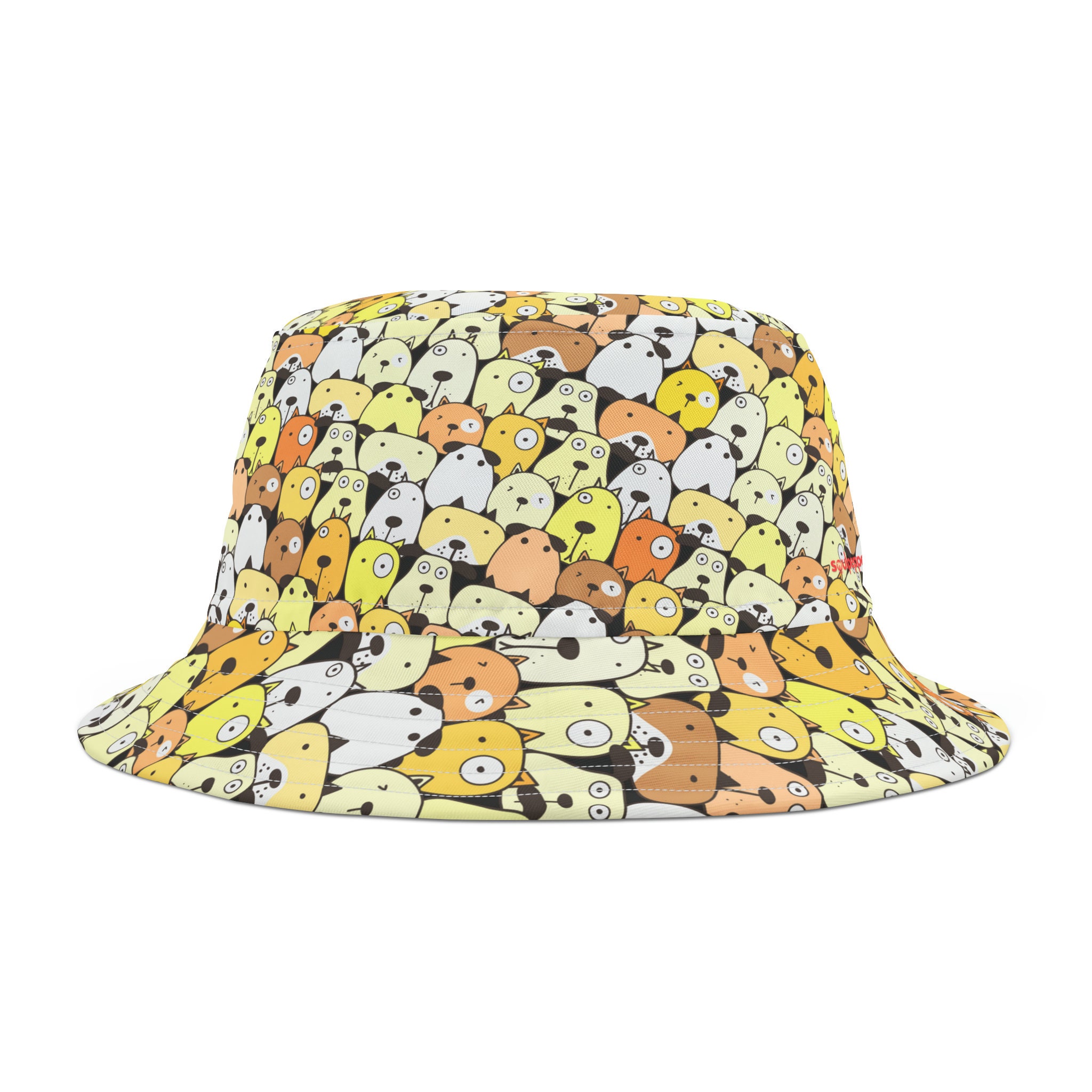 Cartoon Bucket Hat ANIMATED Faces Bucket Hat Design Fun Gift for Summer ...