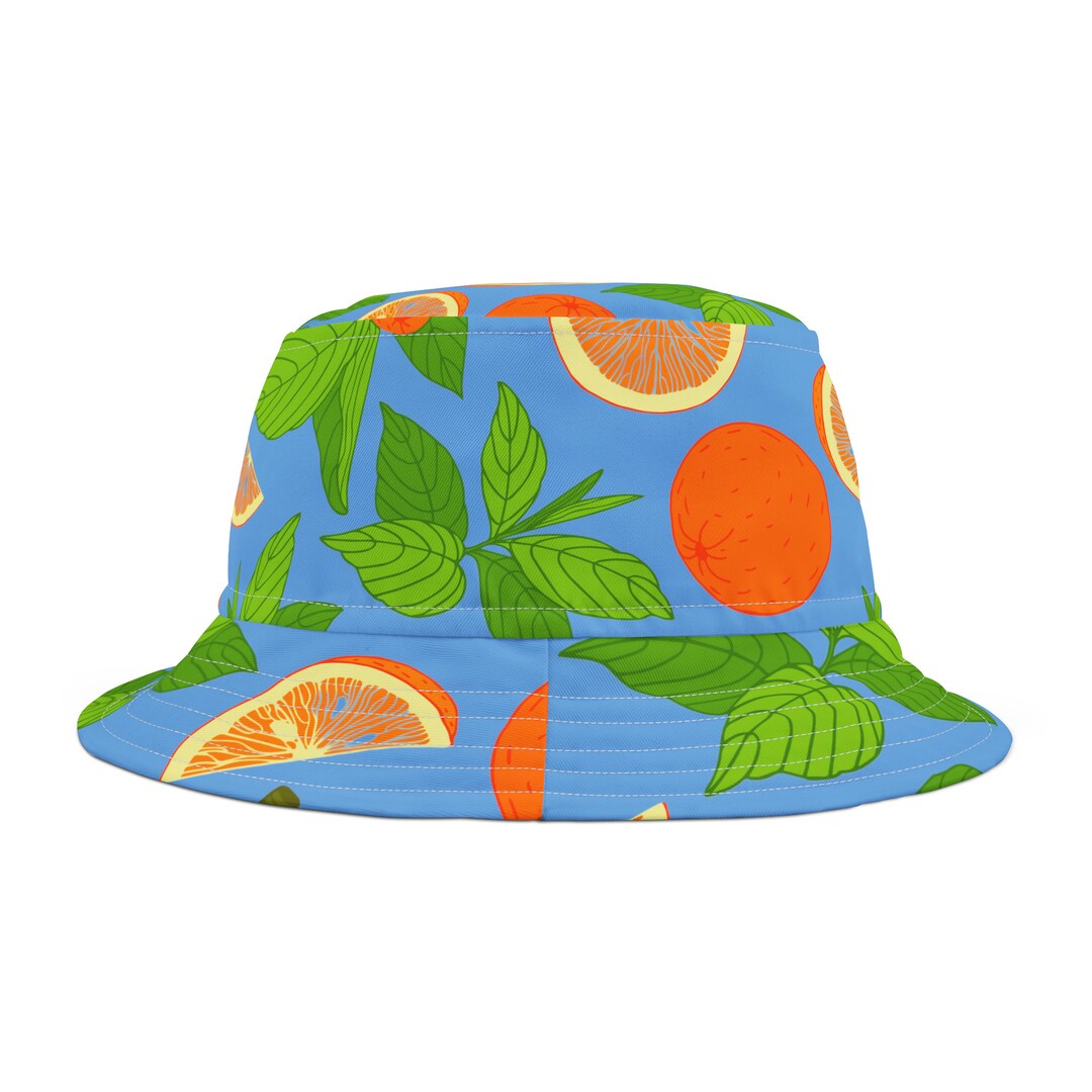 Citrus Bucket Hat Bold Paradise Bucket Hat Vibrant Tropical Fashion ...