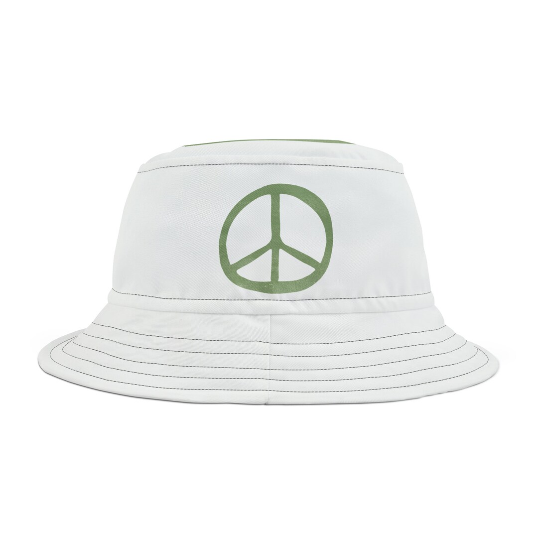 Peace Bucket Hat Minimalist Peace Sign Bucket Hat Peace Sign Design Hat ...