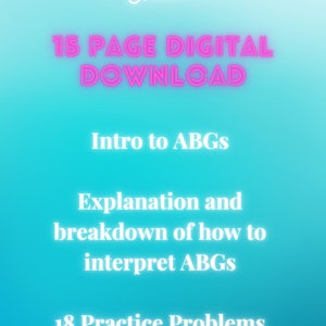 ABG Bundle, ABG Interpretation, Arterial Blood Gas Study Guide, ABG ...