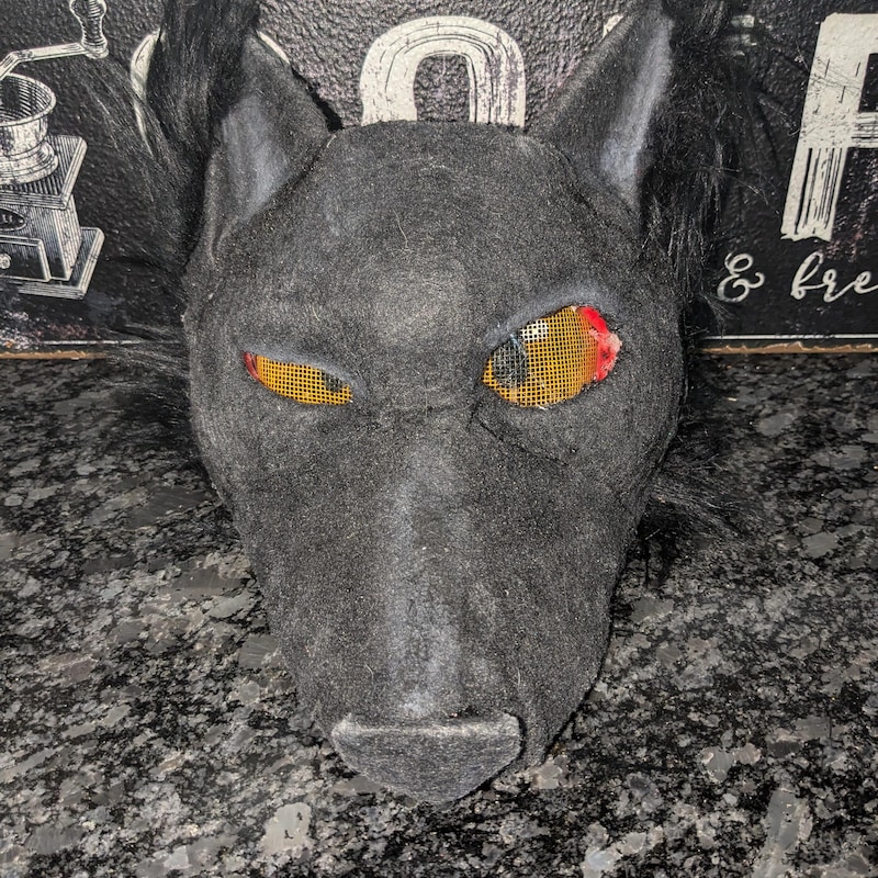 Black Wolf Therian Mask - Etsy