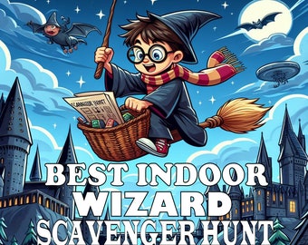 Book 1 Printable Wizard Indoor Scavenger Hunt: Logic Puzzles, Magical ...