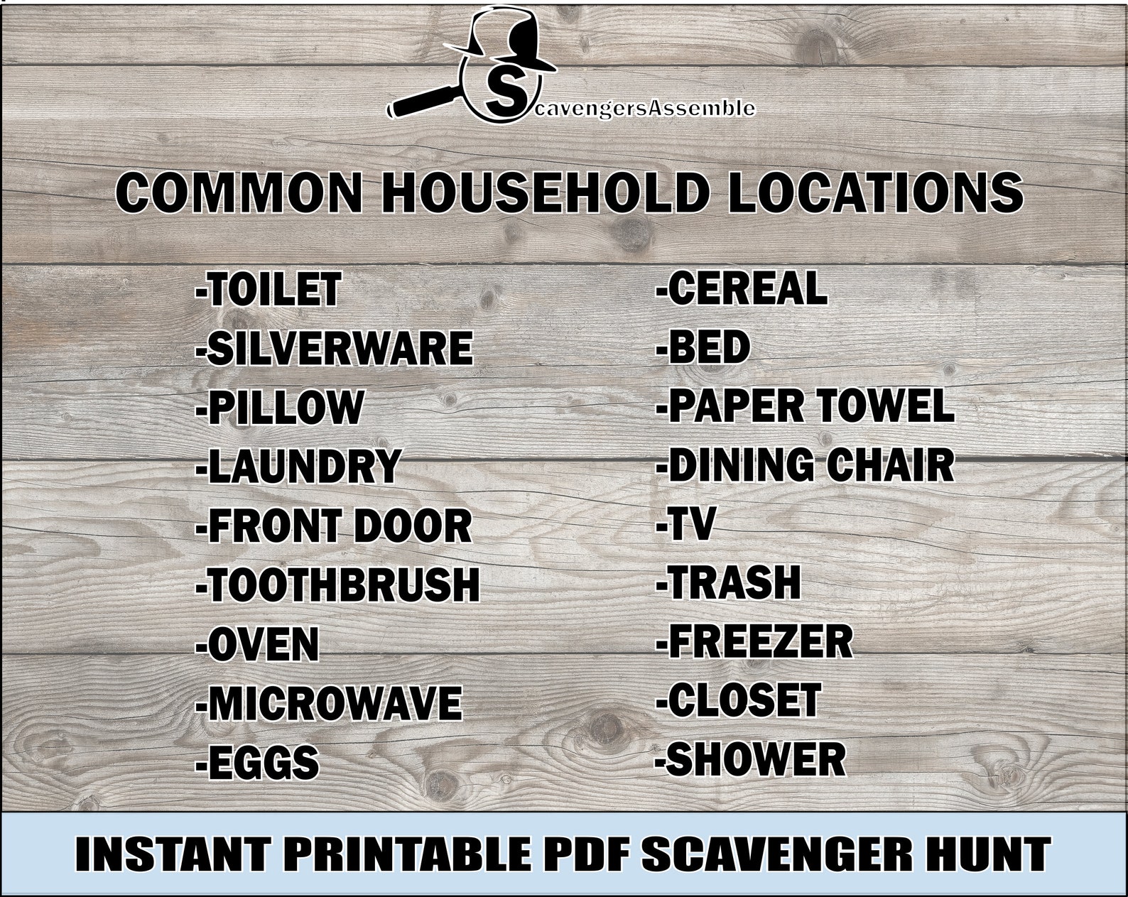 Best INDOOR SCAVENGER HUNT, Treasure Hunt for Kids, Teens and Adults ...