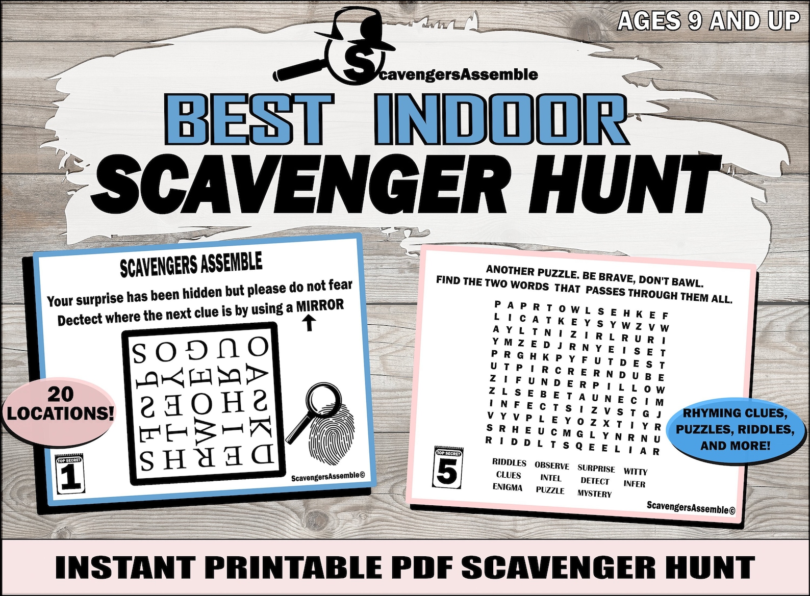Best INDOOR SCAVENGER HUNT, Treasure Hunt for Kids, Teens and Adults ...