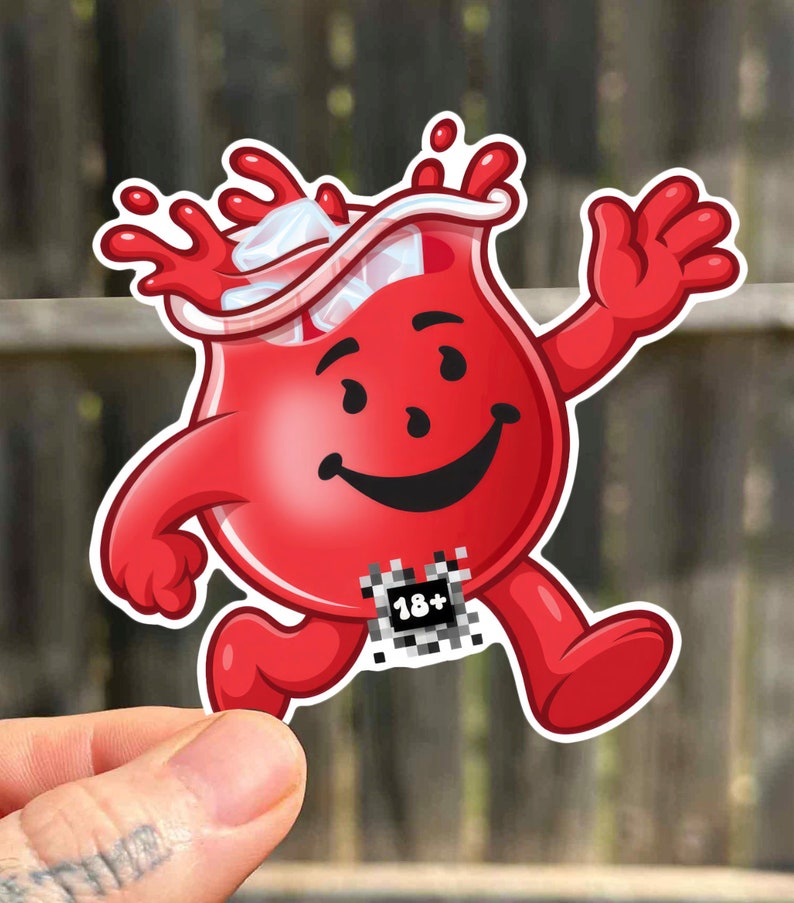 Kool Aid Man Waterproof Sticker Cartoon Stickers Funny - Etsy