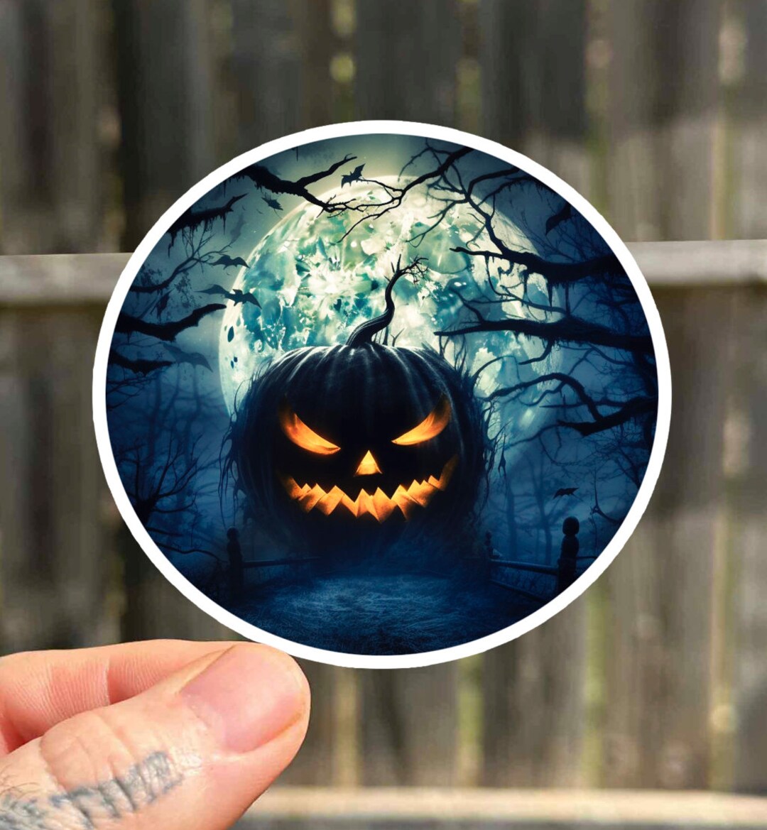 Halloween Sticker Pumpkin Sticker Gift Fall Sticker Spooky Sticker ...
