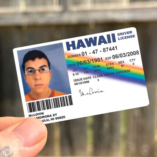 Mclovin Drivers License - Etsy