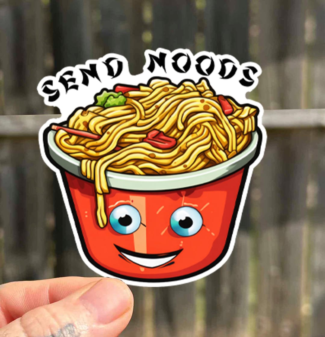 Ramen Noodle Waterproof Sticker Gifts for Laptops Send Noods Sticker ...