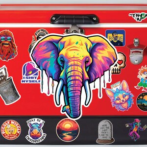 Elephant Sticker Waterproof Elephant Sticker Gift Trippy Stickers for ...