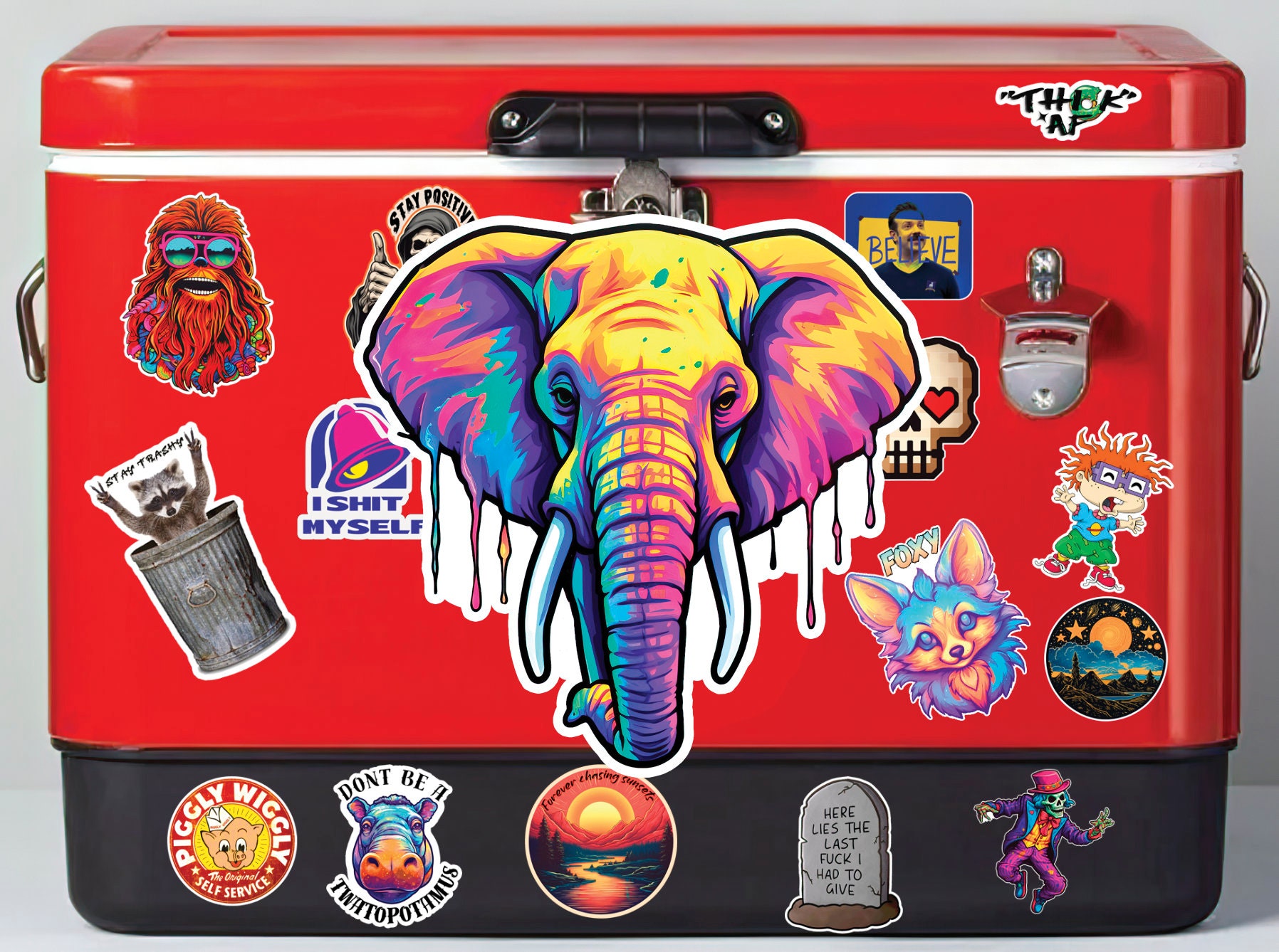 Elephant Sticker Waterproof Elephant Sticker Gift Trippy Stickers for ...