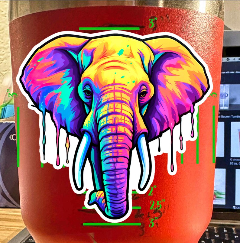 Elephant Sticker Waterproof Elephant Sticker Gift Trippy Stickers for ...