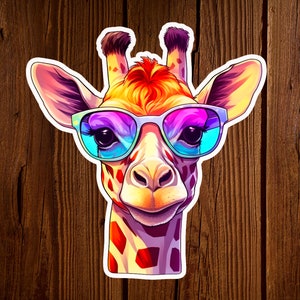 Giraffe Waterproof Sticker Cute Animal Sticker Gifts for Her | Kawaii ...