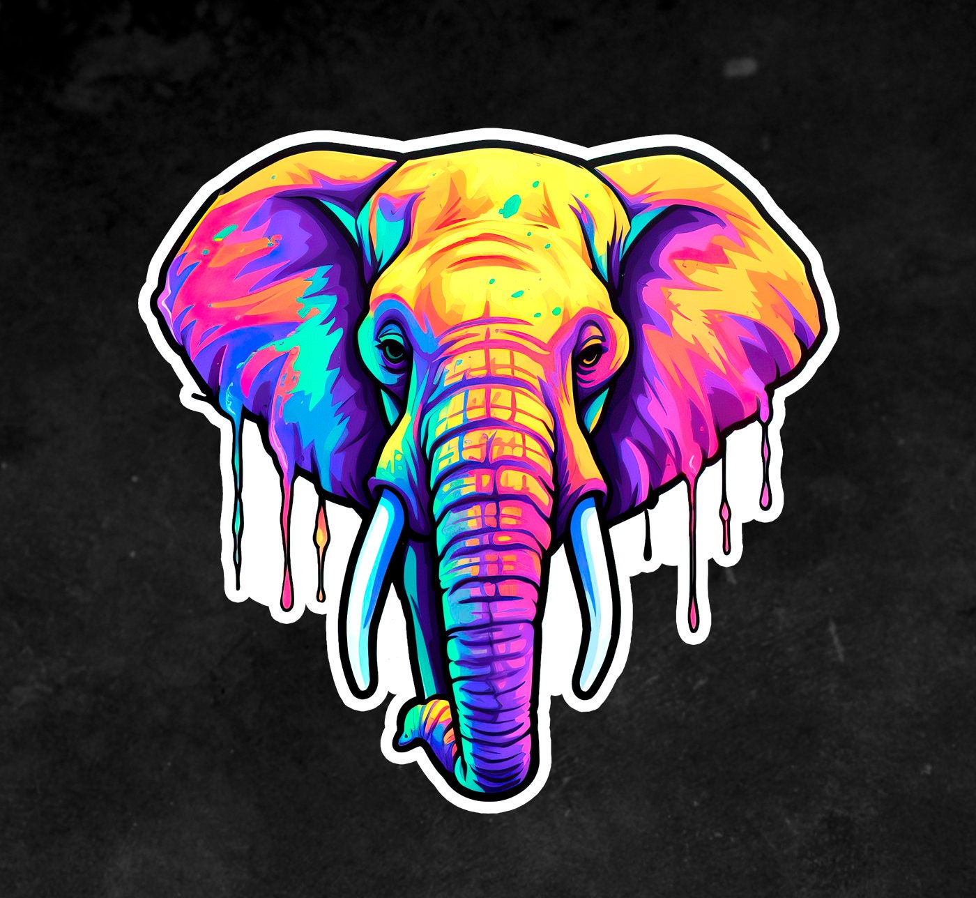 Elephant Sticker Waterproof Elephant Sticker Gift Trippy Stickers for ...