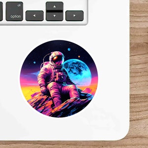 Astronaut Sticker Waterproof Space Sticker Gift Trippy Sticker Galaxy ...