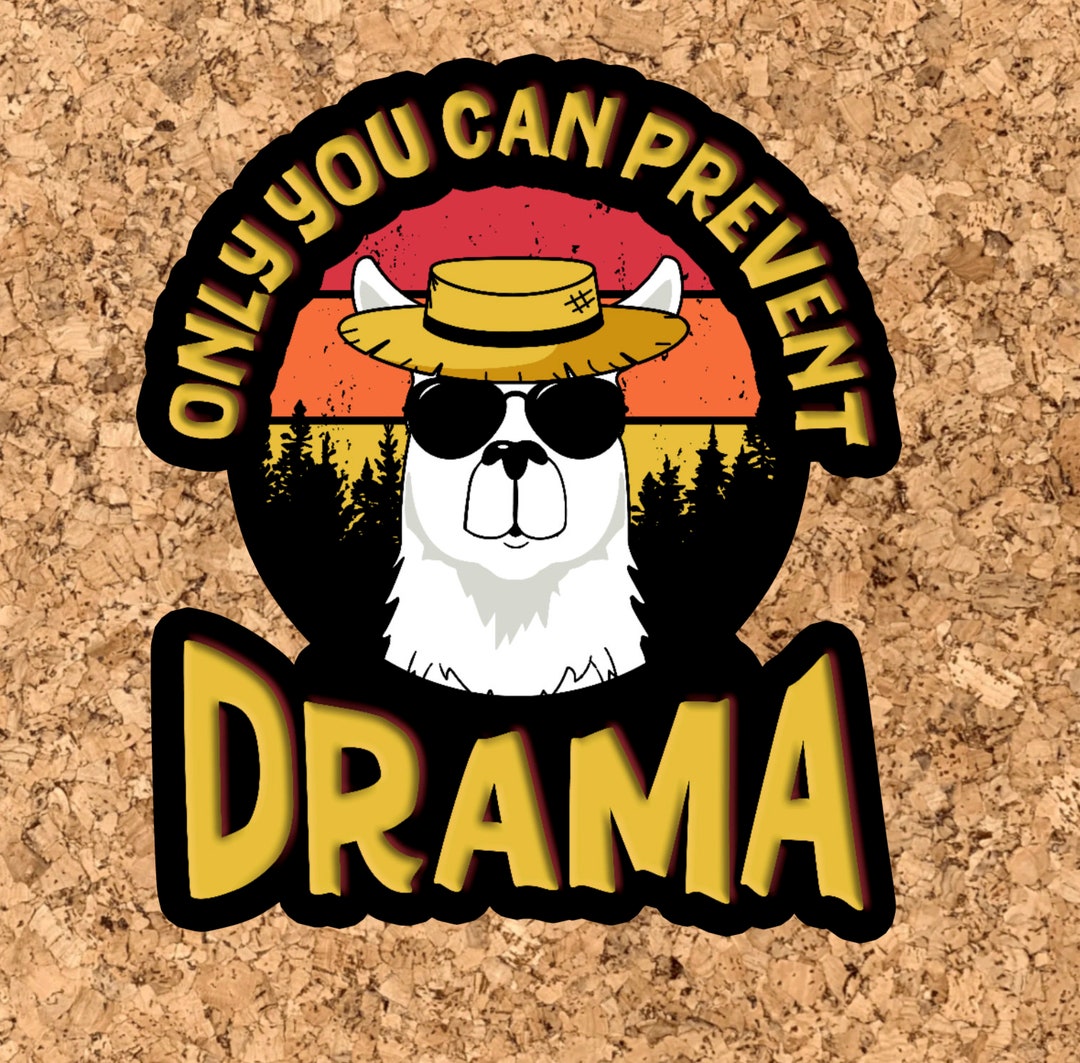Drama Llama Stickers | Save the Drama for Ya Momma Stickers | Mom ...