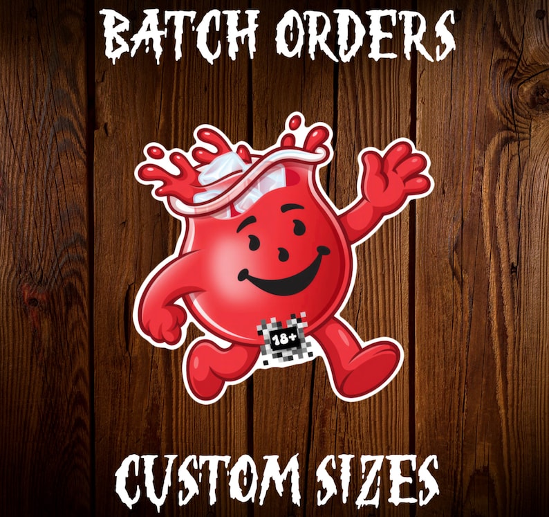 Kool Aid Man Waterproof Sticker Cartoon Stickers Funny - Etsy