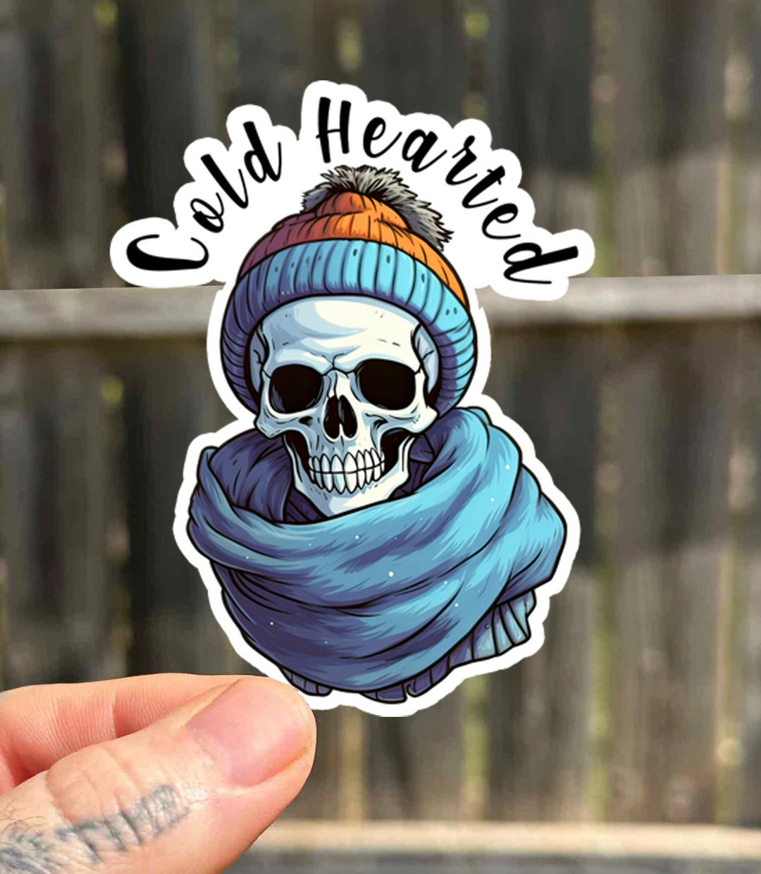 Skeleton Waterproof Laminated Sticker Gift Skull Vinyl Sticker for Her ...