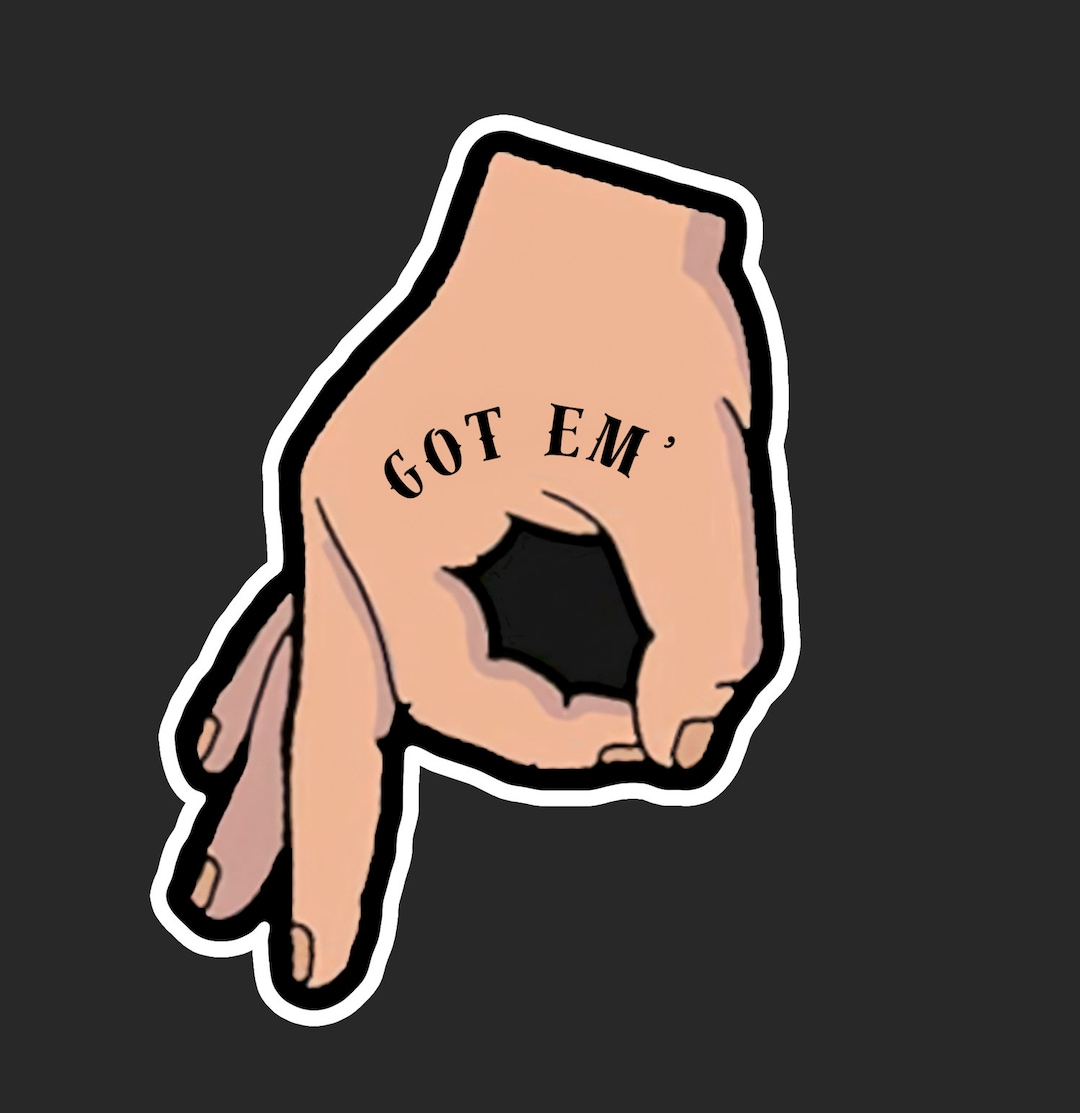 Got Em Hand Game Sticker | Funny Workplace Stickers | Sarcastic ...