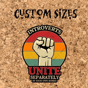 Introverts Unite Separately Sticker - Etsy