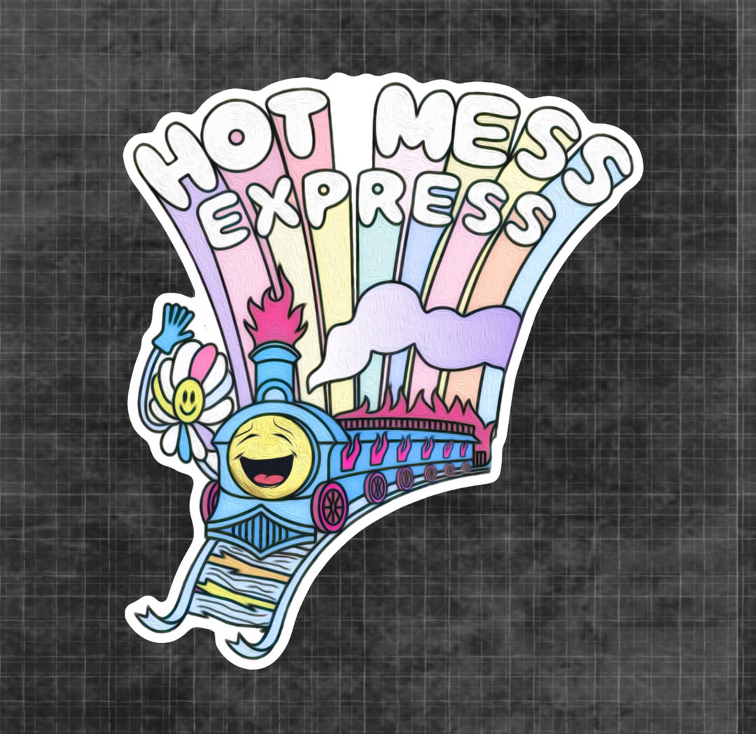 Hot Mess Express Waterproof Vinyl Stickers | Train Vinyl Cut Stickers ...
