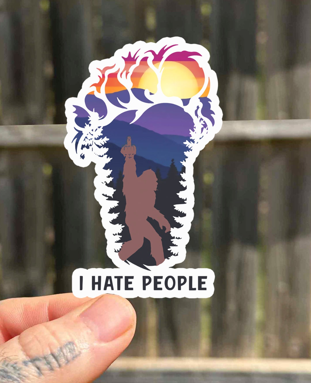 Bigfoot Gifts | Bigfoot Decal | Sasquatch Sticker | Gifts for Her ...