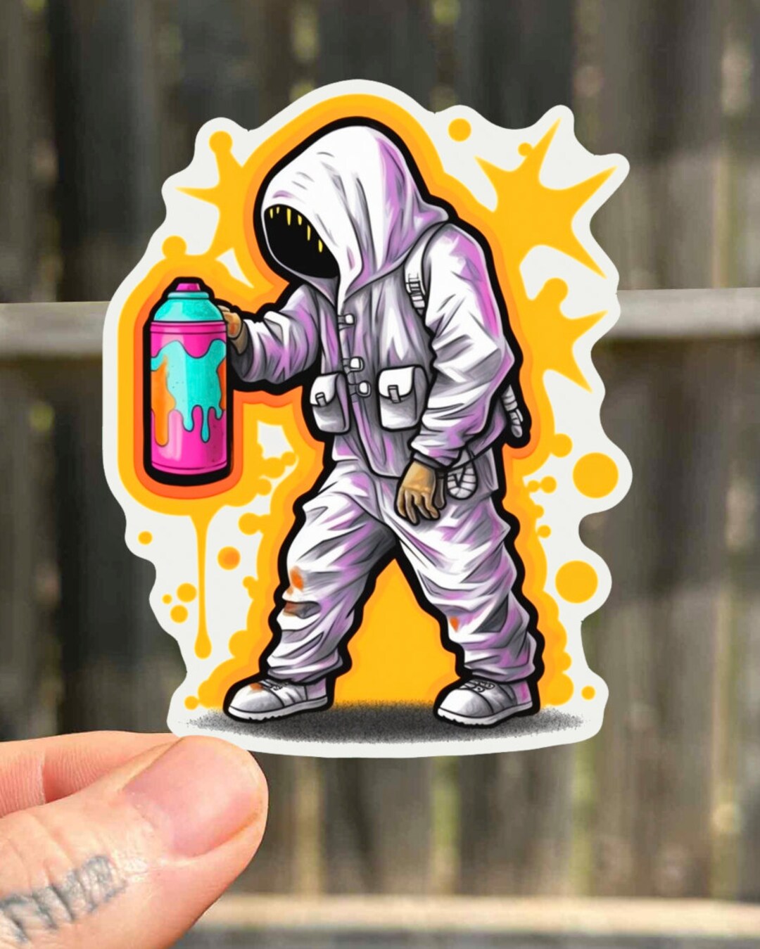 Art Sticker Graffiti Sticker Gift Laptop Sticker for Her Vinyl Sticker ...