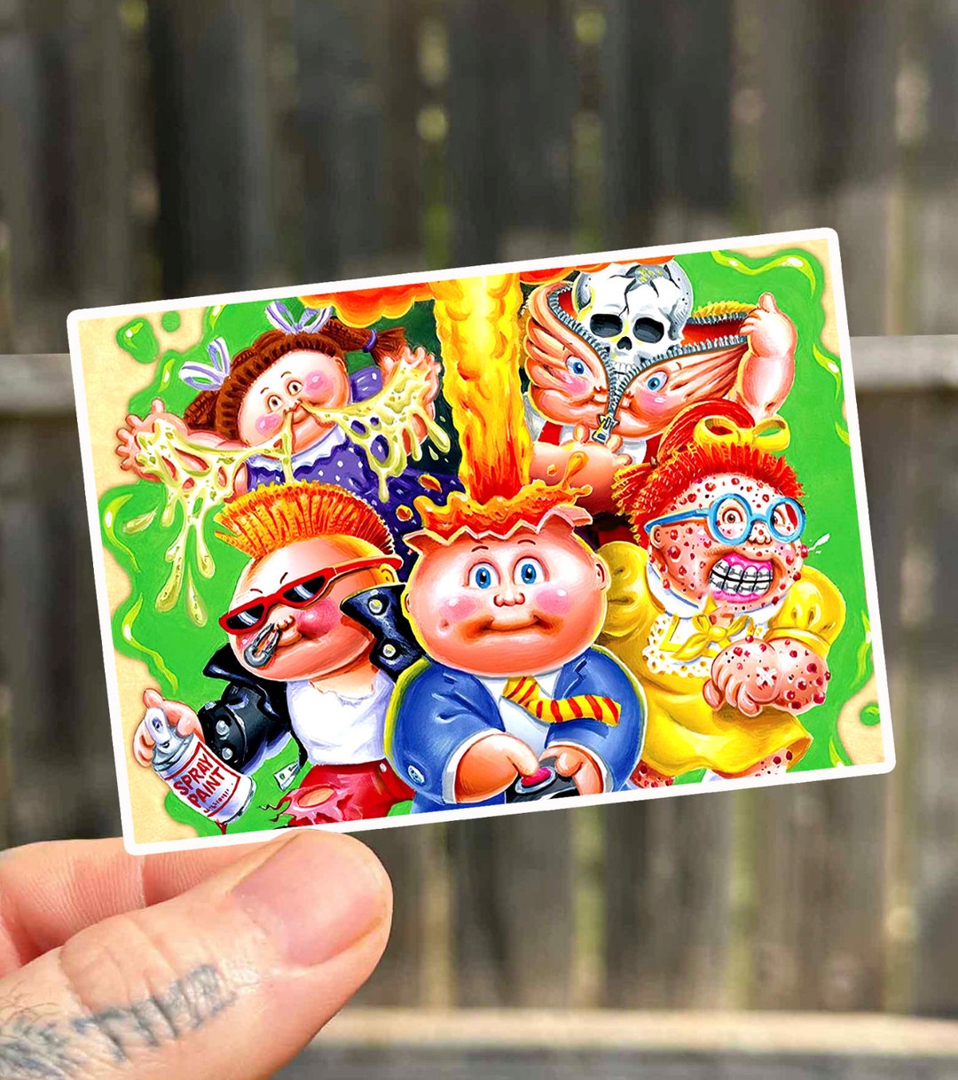 1980s Garbage Pail Waterproof Stickers | Gross Gifts for Dads | Garbage ...