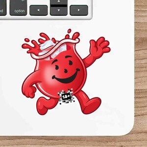 Kool Aid Man Waterproof Sticker | Cartoon Stickers | Funny Adult ...
