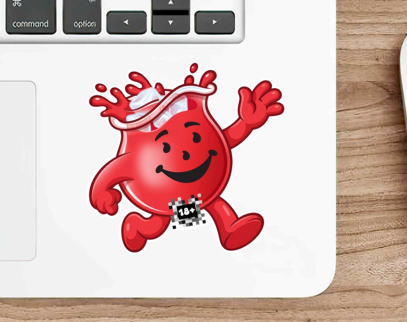 Kool Aid Man Waterproof Sticker Cartoon Stickers Funny - Etsy