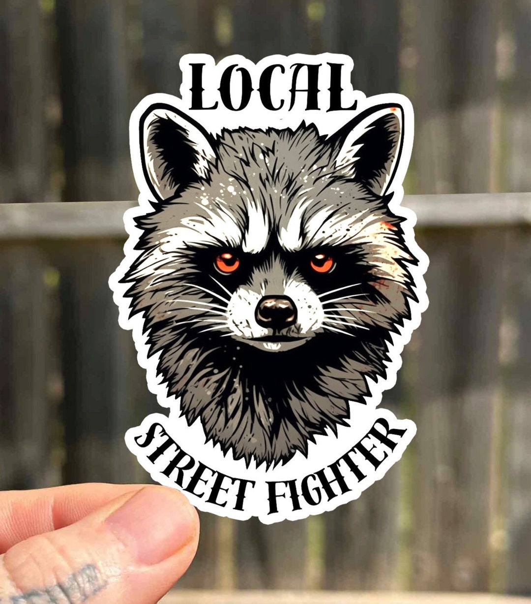 Raccoon Waterproof Sticker Gifts Water Bottle Sticker Laptop Sticker ...