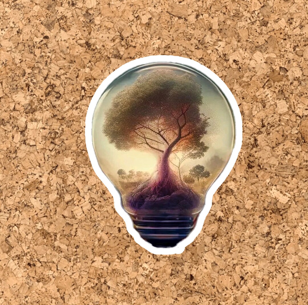 Tree Growing Sticker | Tree With Beautiful Sky Sticker | Waterproof ...