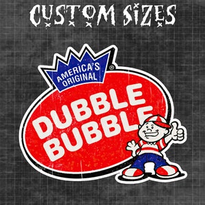 Vintage Double Bubble Waterproof Printable Vinyl Sticker | Bubblegum ...